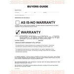 My Dealer Supply - As Is - No Warranty Buyers Guide Form #BG-1985 As-Is ...